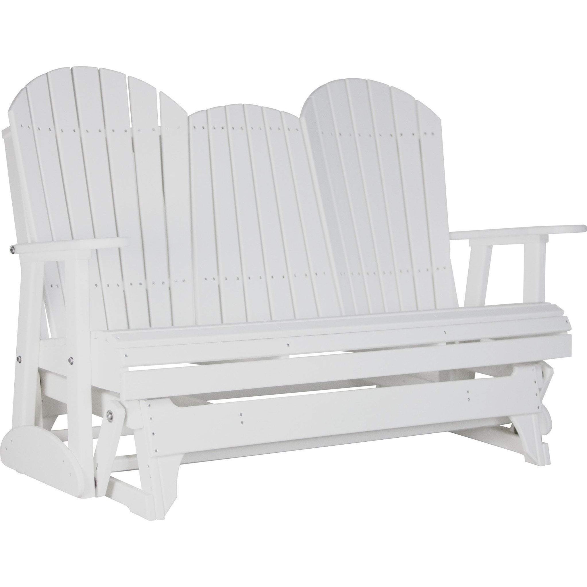 LuxCraft 5 ft. Recycled Plastic Adirondack Outdoor Glider | LuxCraft ...
