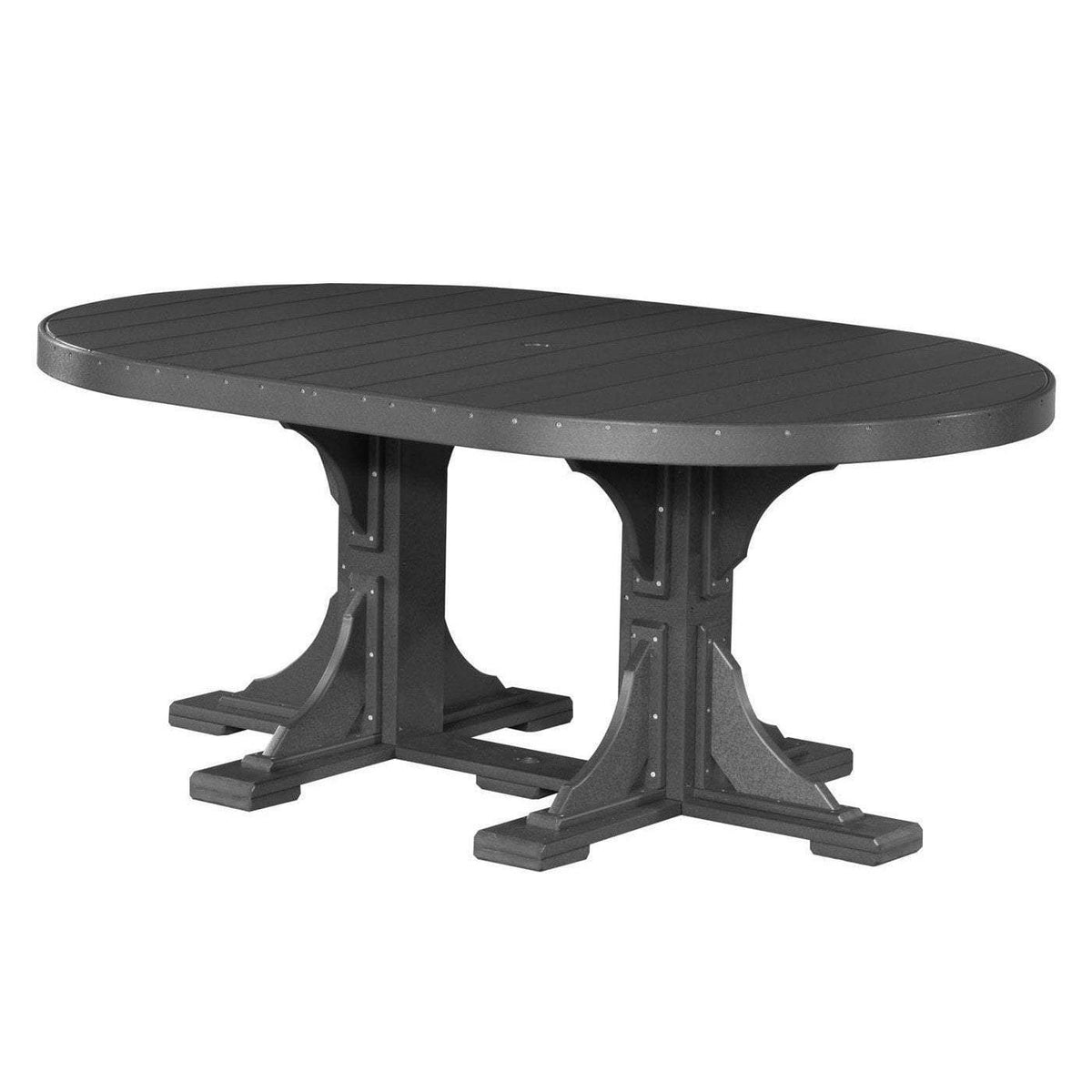 LuxCraft Black Recycled Plastic Oval Table | LuxCraft | P46OTBBK ...