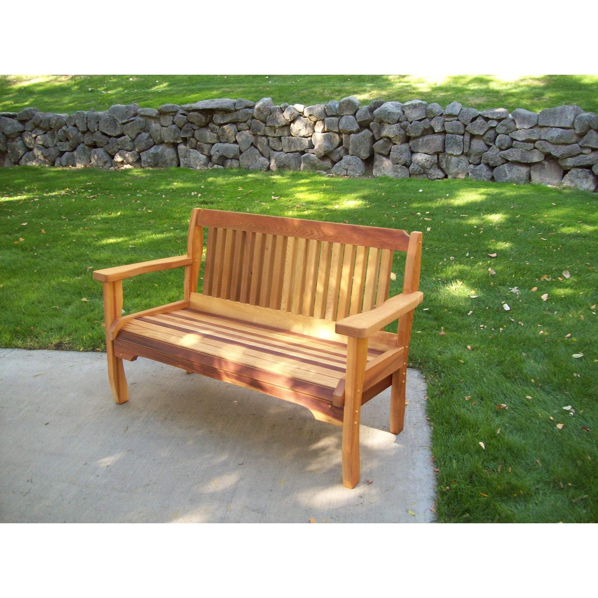 Wood Country Cabbage Hill Red Cedar Outdoor Garden Bench | Wood Country ...