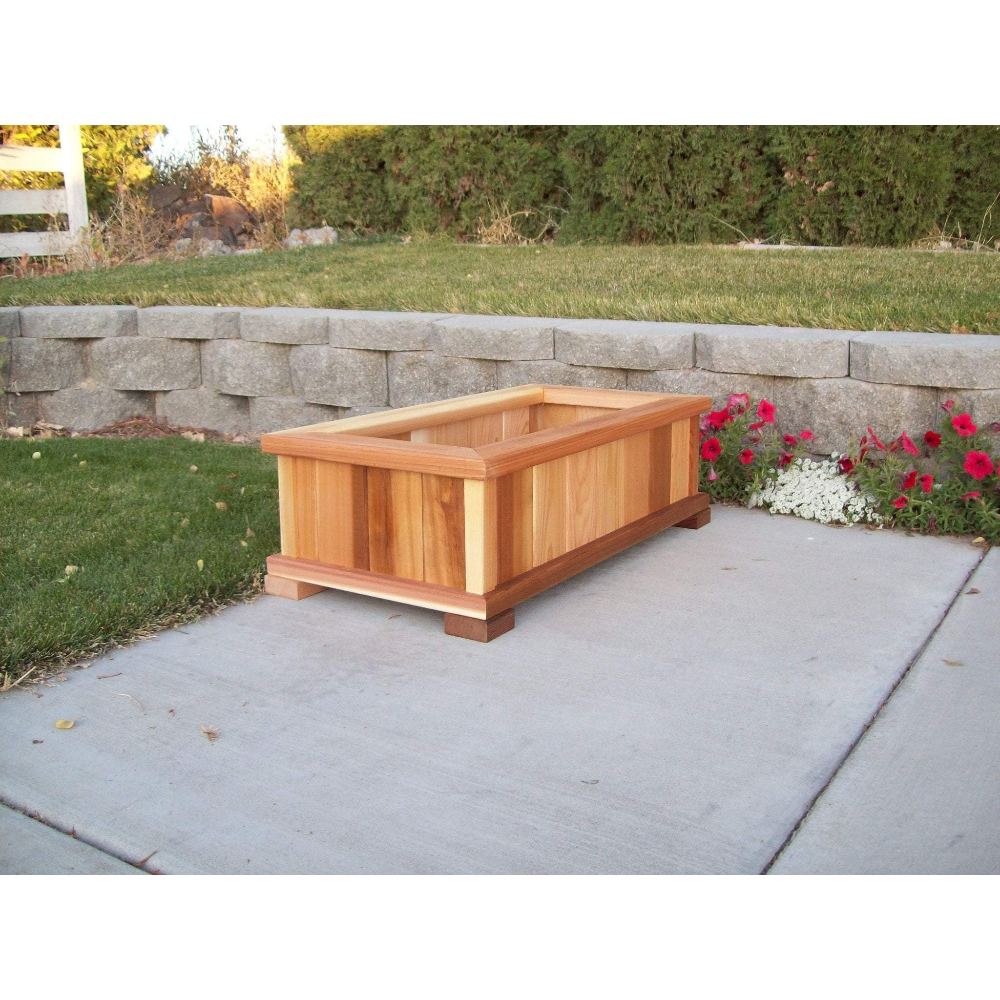 Wood Country Cedar Rectangular Patio Planter Box — The Porch Swing Store
